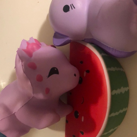 Other | Brand New Watermelon Triceratops Kitten Squishys | Poshmark